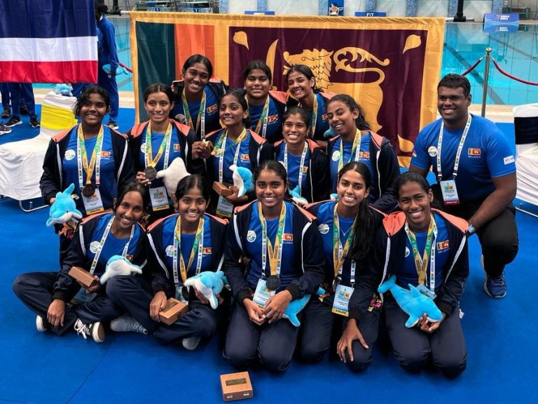 Sri Lanka's girls youth water polo team strikes bronze in BIMSTEC debut ...